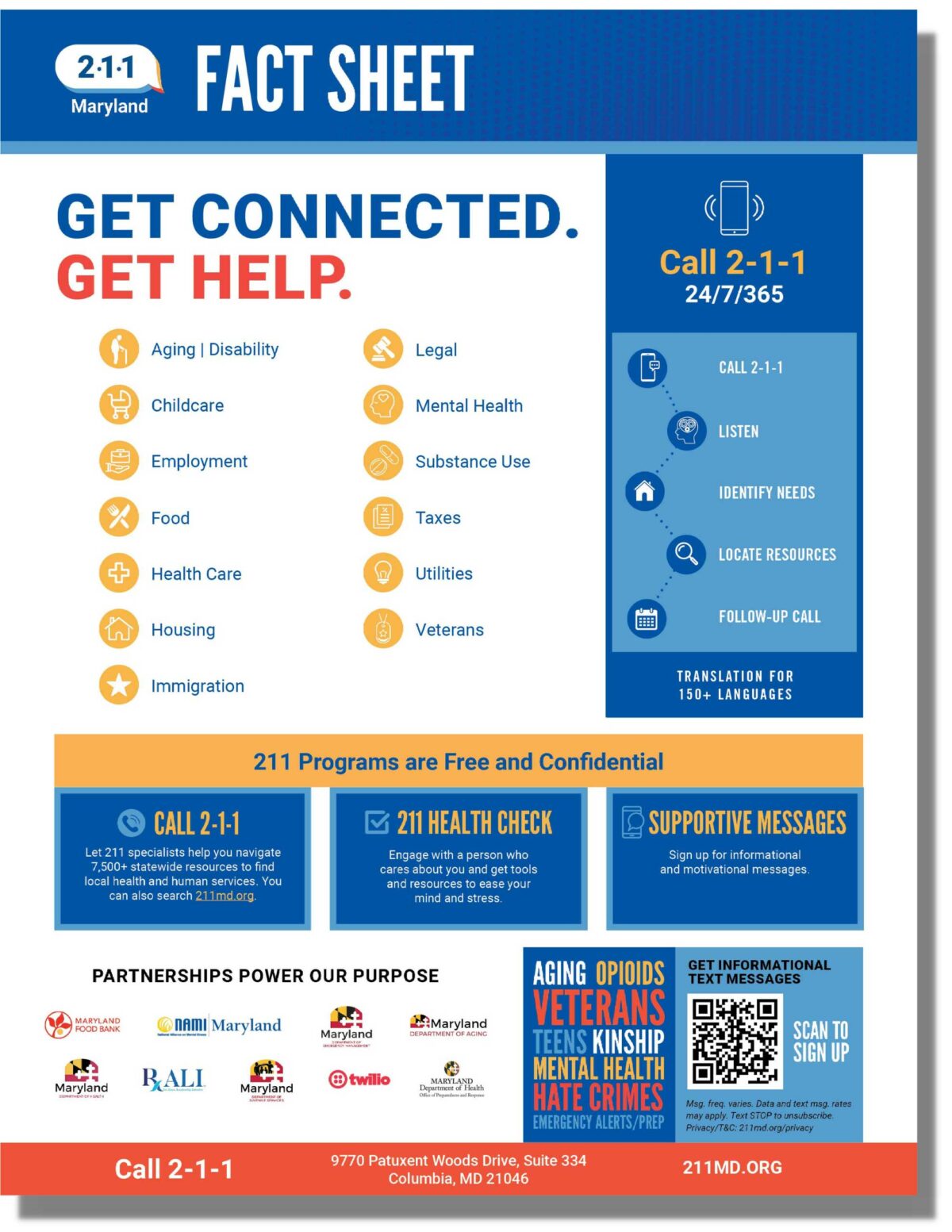 Fact Sheets | 211 Maryland