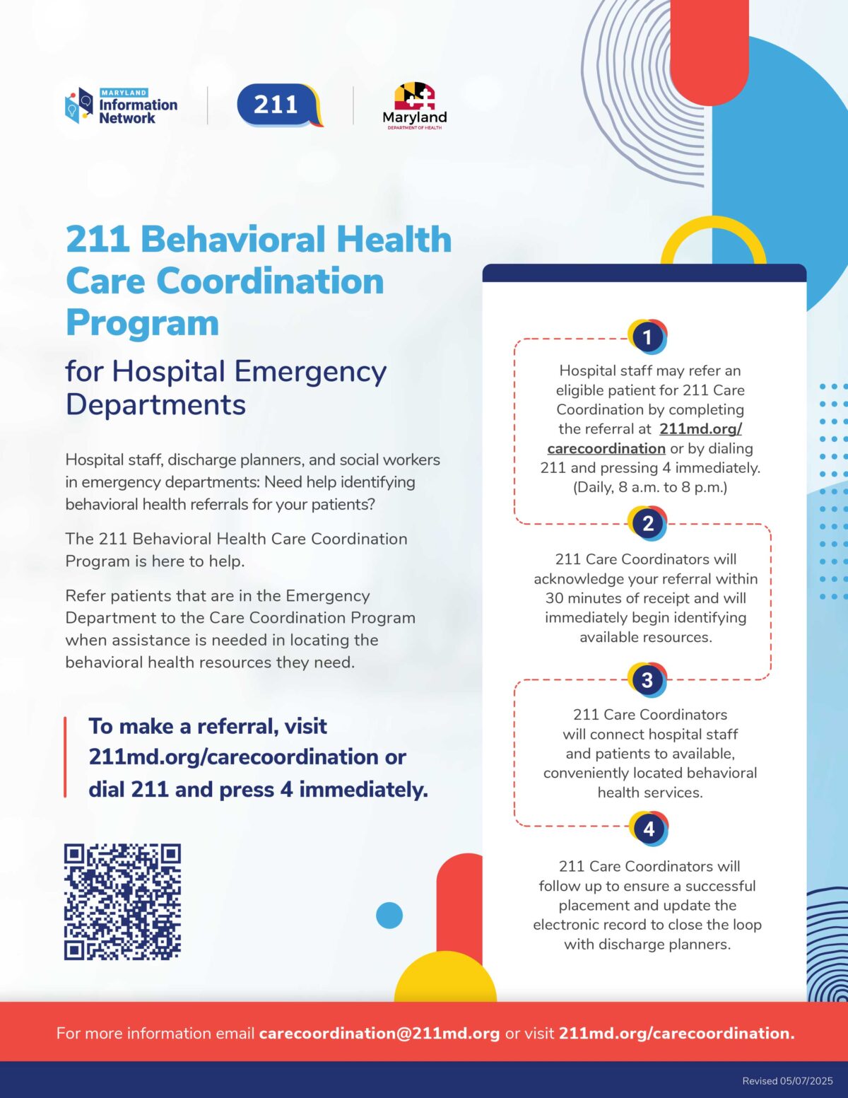 Care Coordination Patient Referral - 211 Maryland